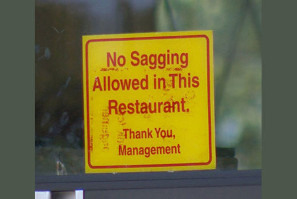 Sagging pants banned in some Texas restaurants | New Pittsburgh Courier