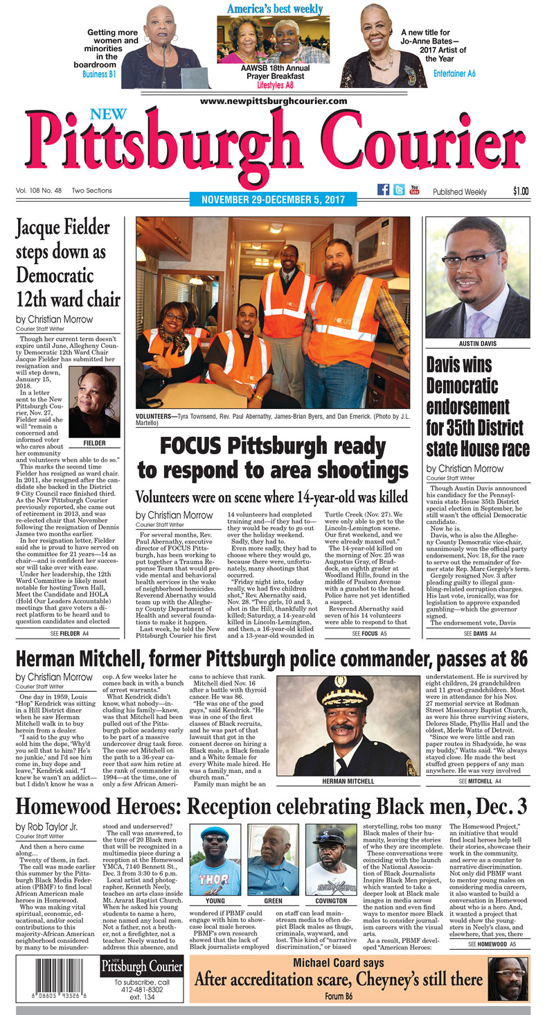 New Pittsburgh Courier Front Pages, 2017 | New Pittsburgh Courier