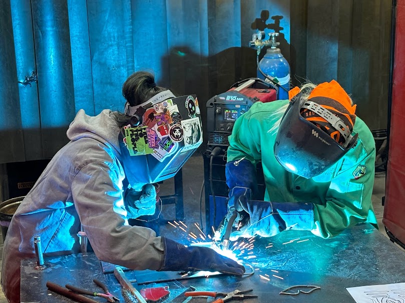 Teaching art through welding: All-female high school student cohort at ...